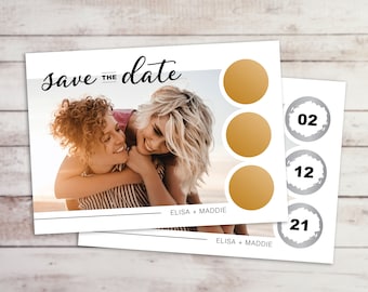Scratch off Save the Date | Etsy