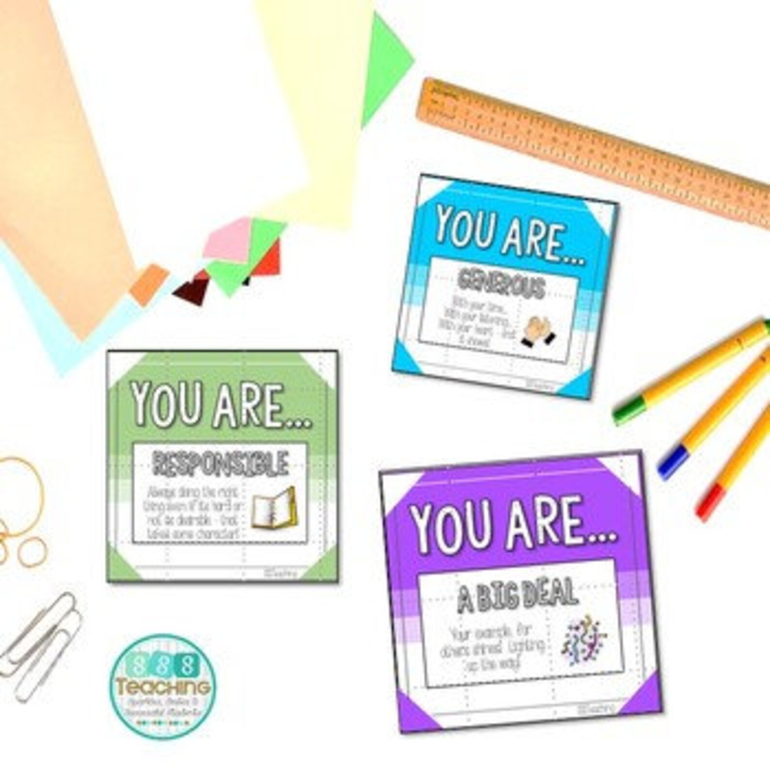 Spread Love With 24 Compliment Positive Notes for Classroom Community ...