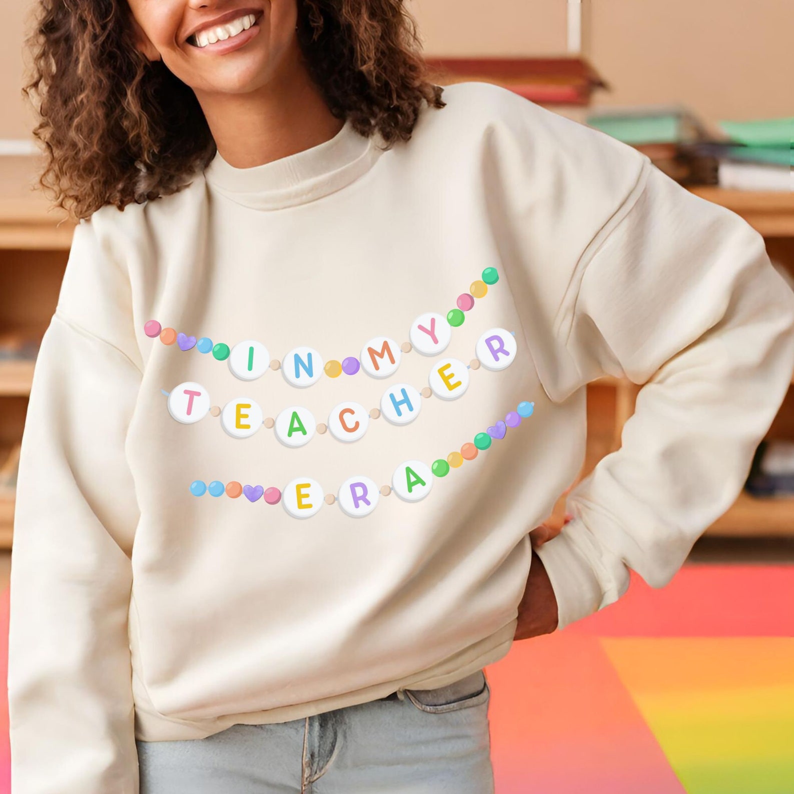 In My Teacher Era Friendship Bracelet SVG, Rainbow Teacher Era, Back to ...