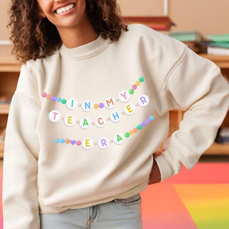 In My Teacher Era Friendship Bracelet SVG, Rainbow Teacher Era, Back to ...