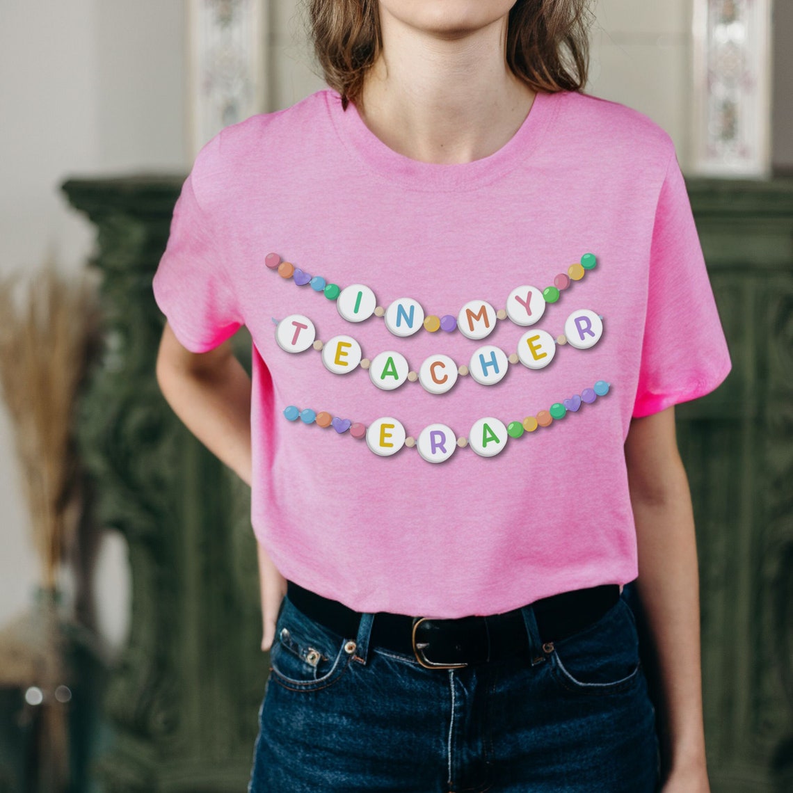 In My Teacher Era Friendship Bracelet SVG, Rainbow Teacher Era, Back to ...