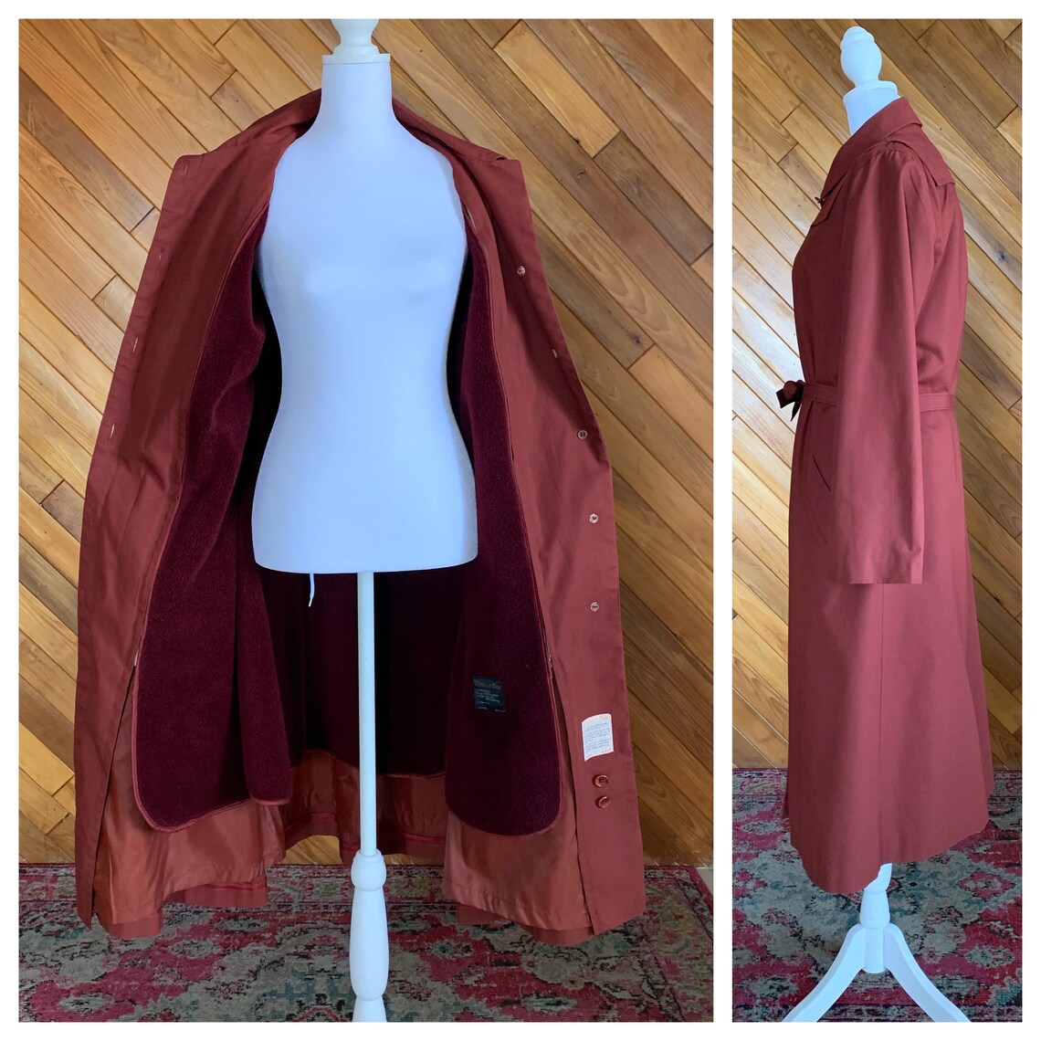 Vintage 70s/80s Burnt Orange Trench Coat - Etsy