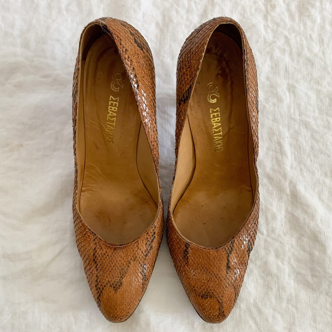 Vintage 70s/80s Snakeskin Heels/pumps - Etsy