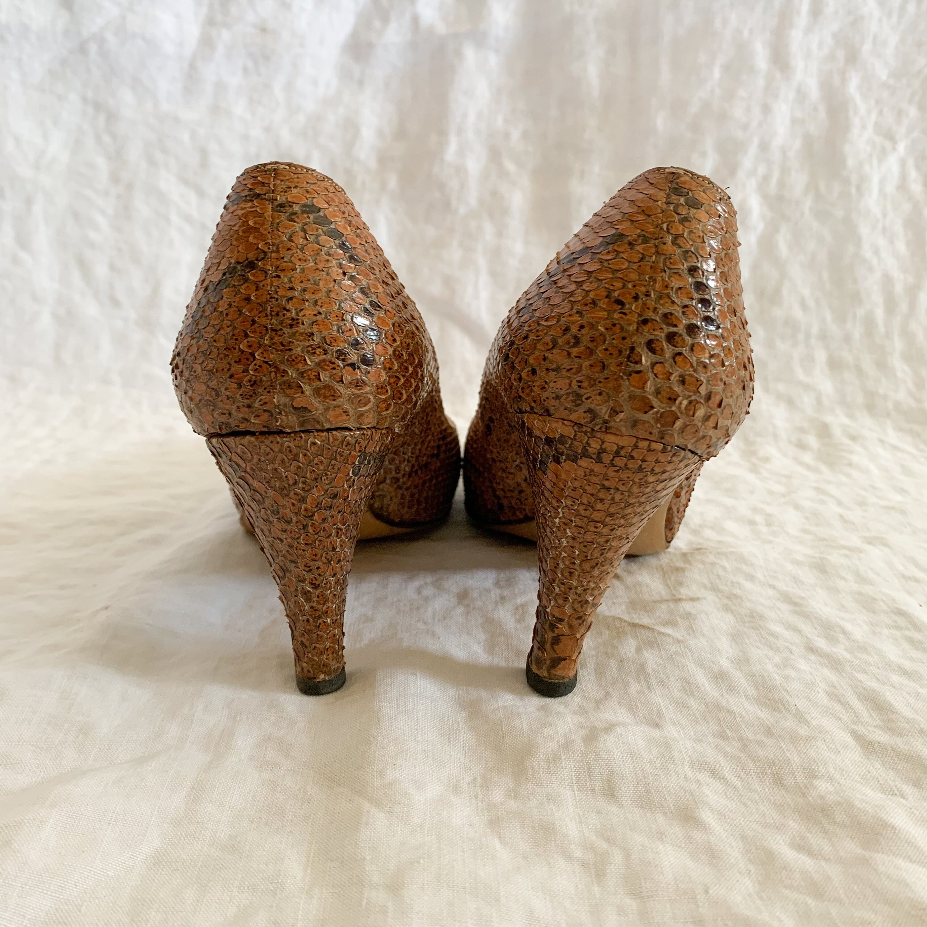 Vintage 70s/80s Snakeskin Heels/pumps - Etsy