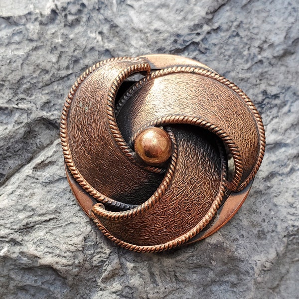 Copper Brooch - Etsy