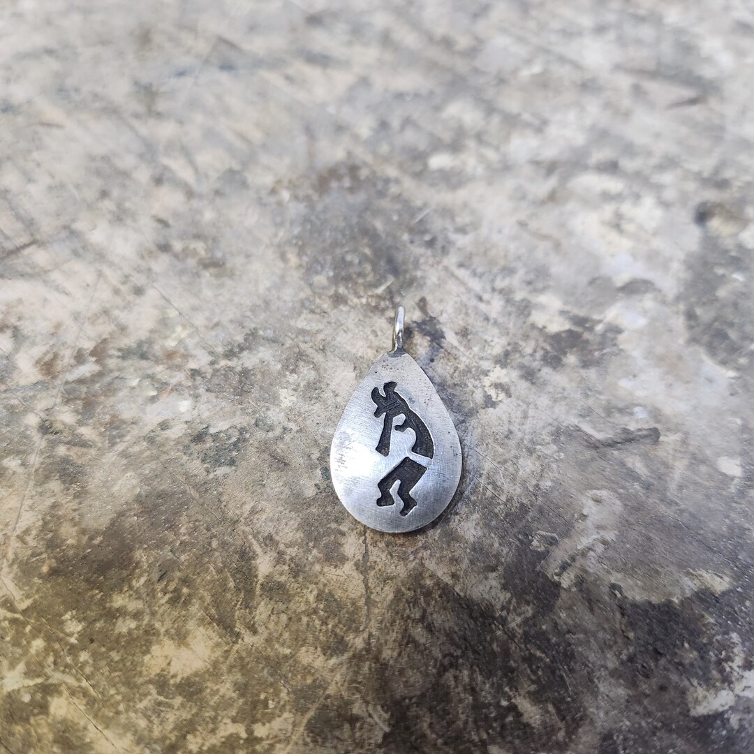 Small Hopi Kokopelli Pendant Vintage Sterling Silver - Etsy