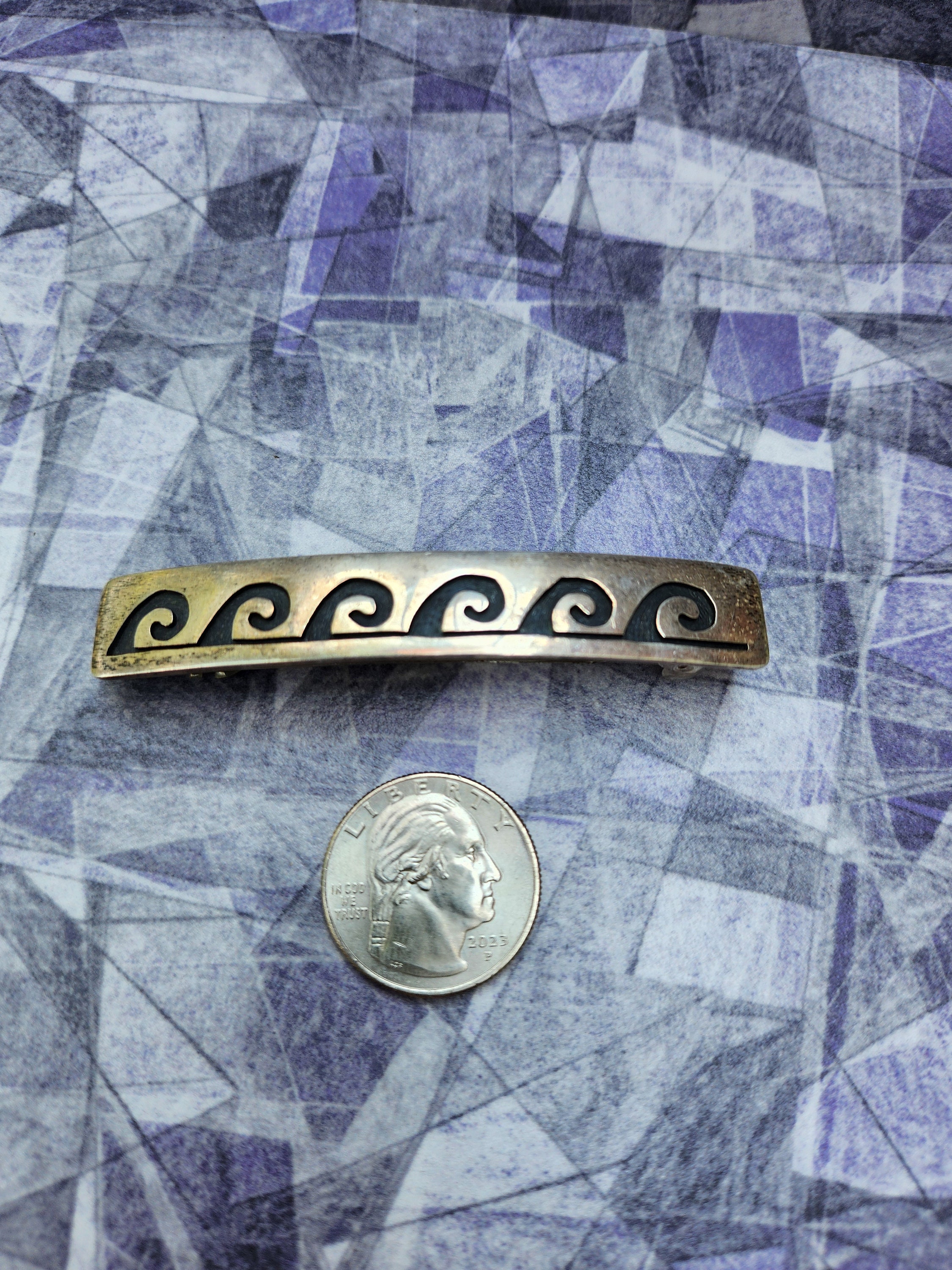 Vintage Hopi Sterling Silver Hair Barrette by Charlotte Joshua Andrews ...