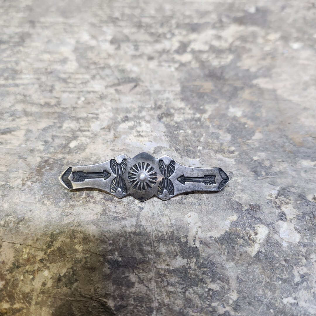 Early Navajo Silver Bar Pin - Etsy
