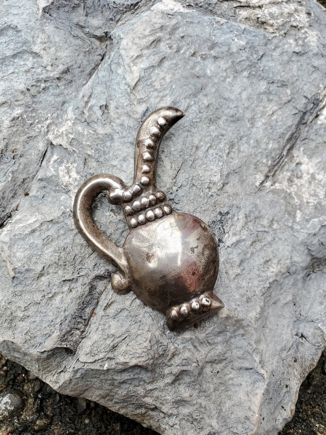 Vintage Mexican Sterling Silver Pitcher Brooch 1940s - Etsy