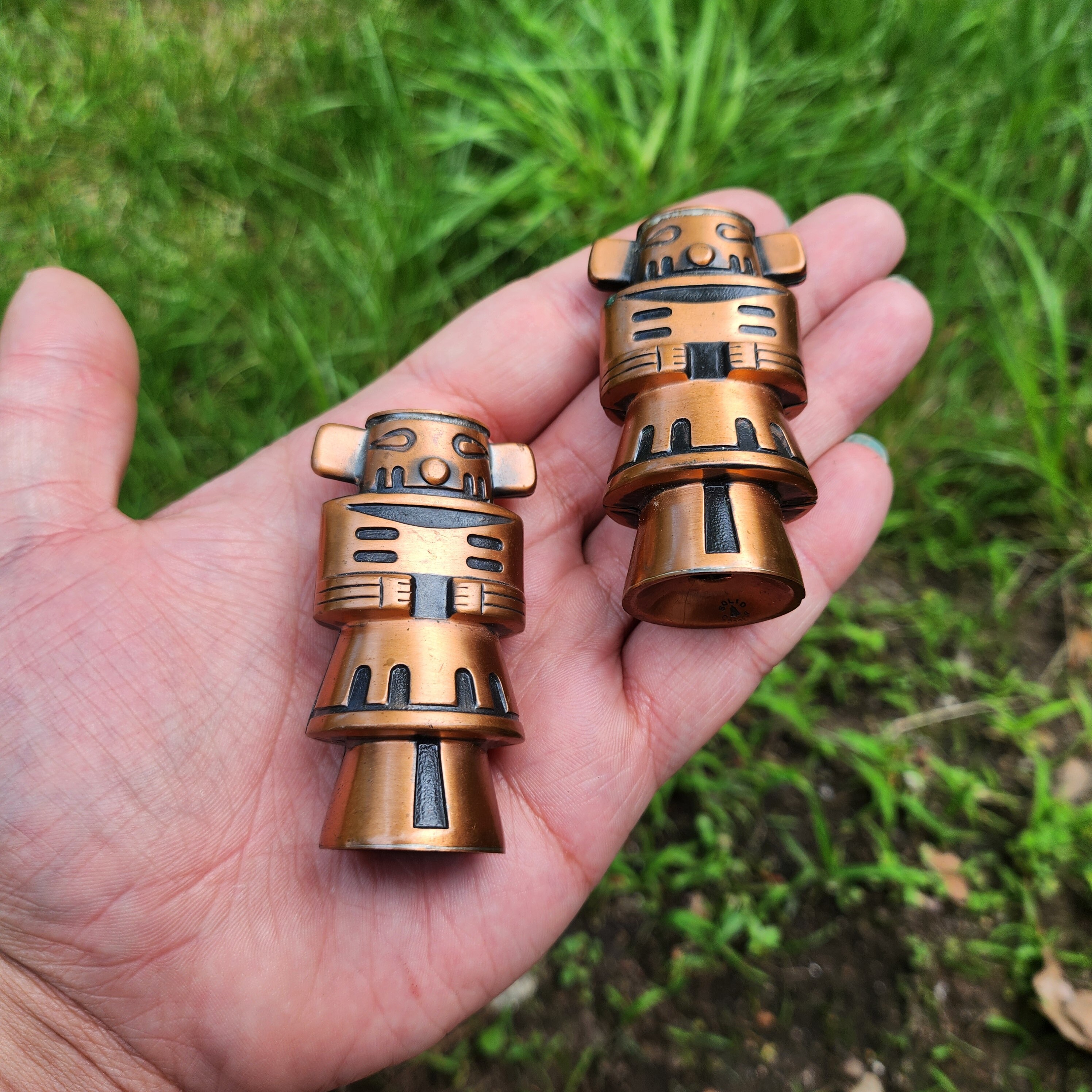 Bell Trading Post Kachina Salt and Pepper Shakers Vintage Solid Copper ...