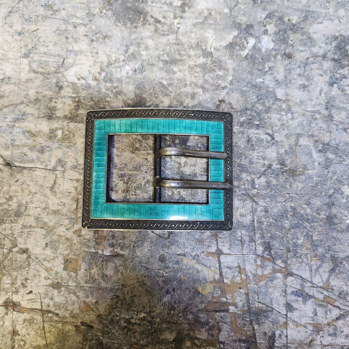 Antique Guilloche Enameled Sterling Silver Belt Buckle - Etsy