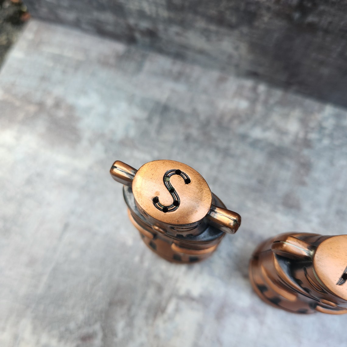 Bell Trading Post Kachina Salt and Pepper Shakers Vintage Solid Copper ...