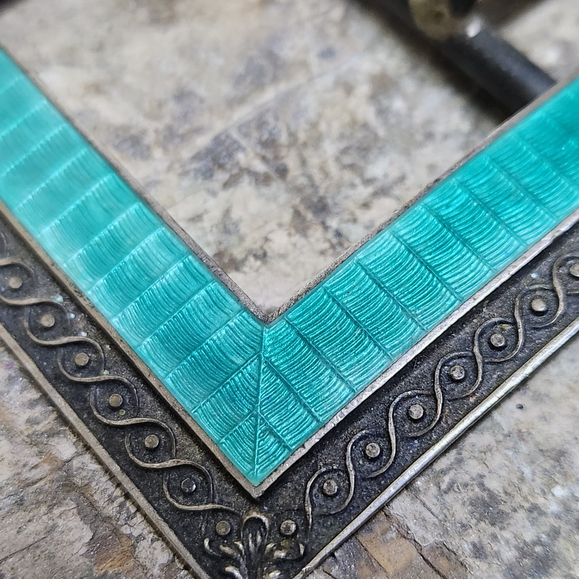 Antique Guilloche Enameled Sterling Silver Belt Buckle - Etsy