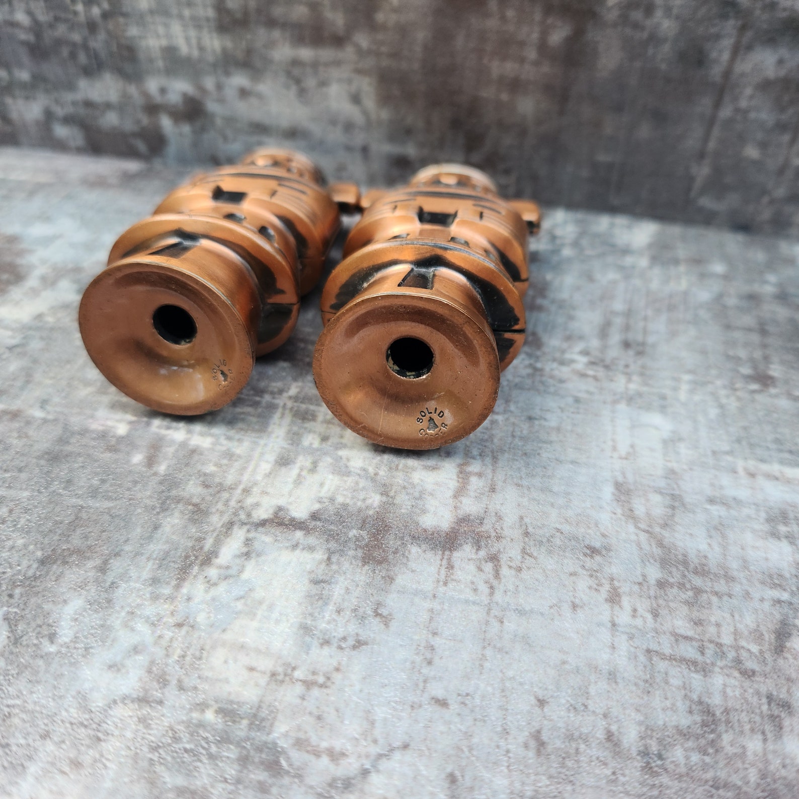 Bell Trading Post Kachina Salt and Pepper Shakers Vintage Solid Copper ...