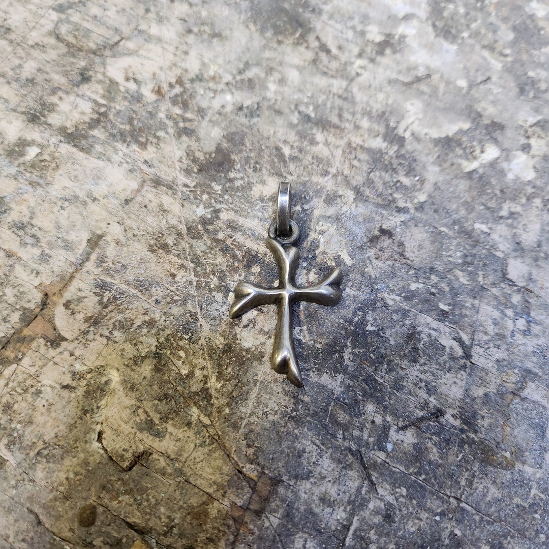 Vintage Mexican Sterling Silver Cast Cross Pendant - Etsy