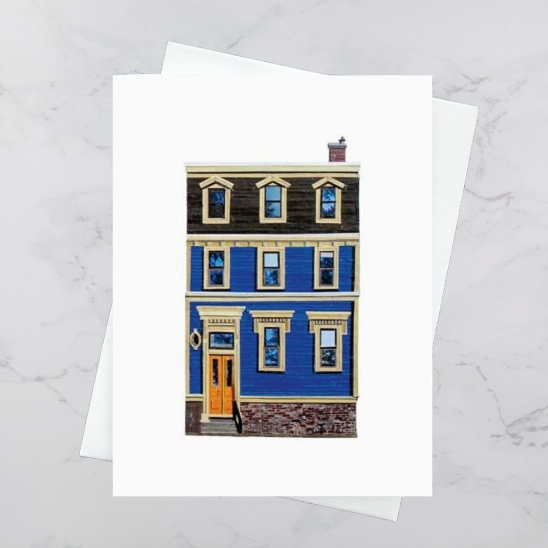 North Park Blue House Greeting Card 4.25x5.5, Colourful Houses Halifax ...