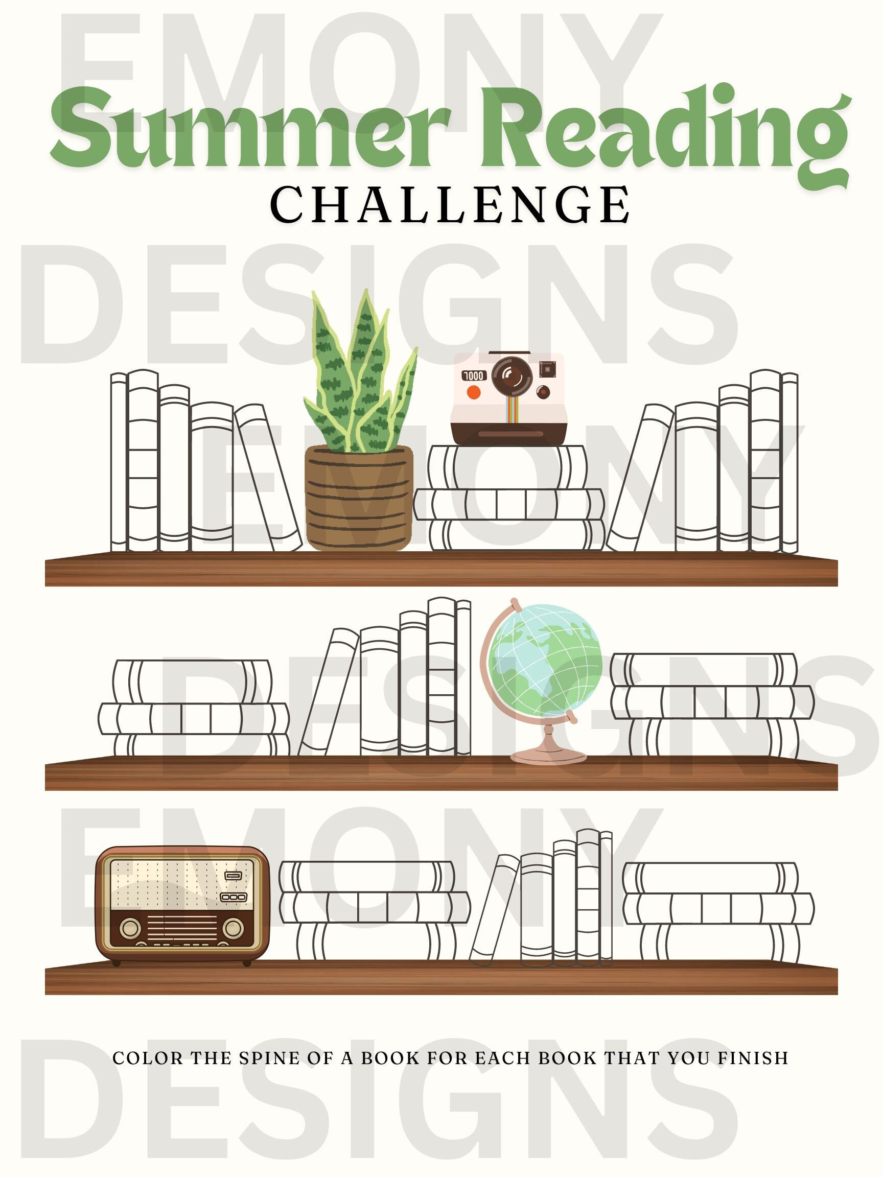 Summer Reading Challenge Printable - Etsy