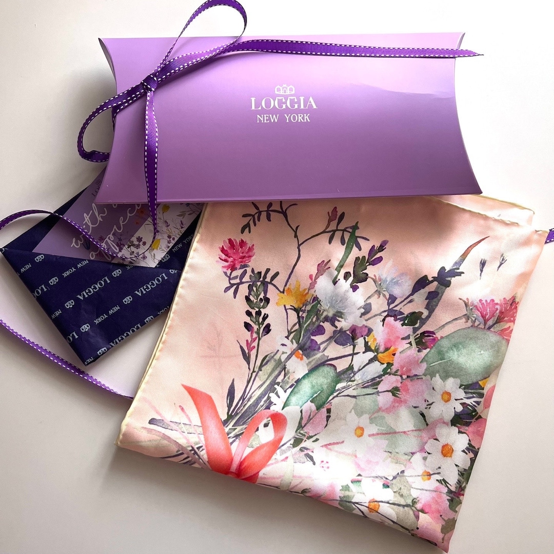 100% Silk Scarf Mulberry Silk Scarf Wild Flower Scarf Wild Flower Scarf ...