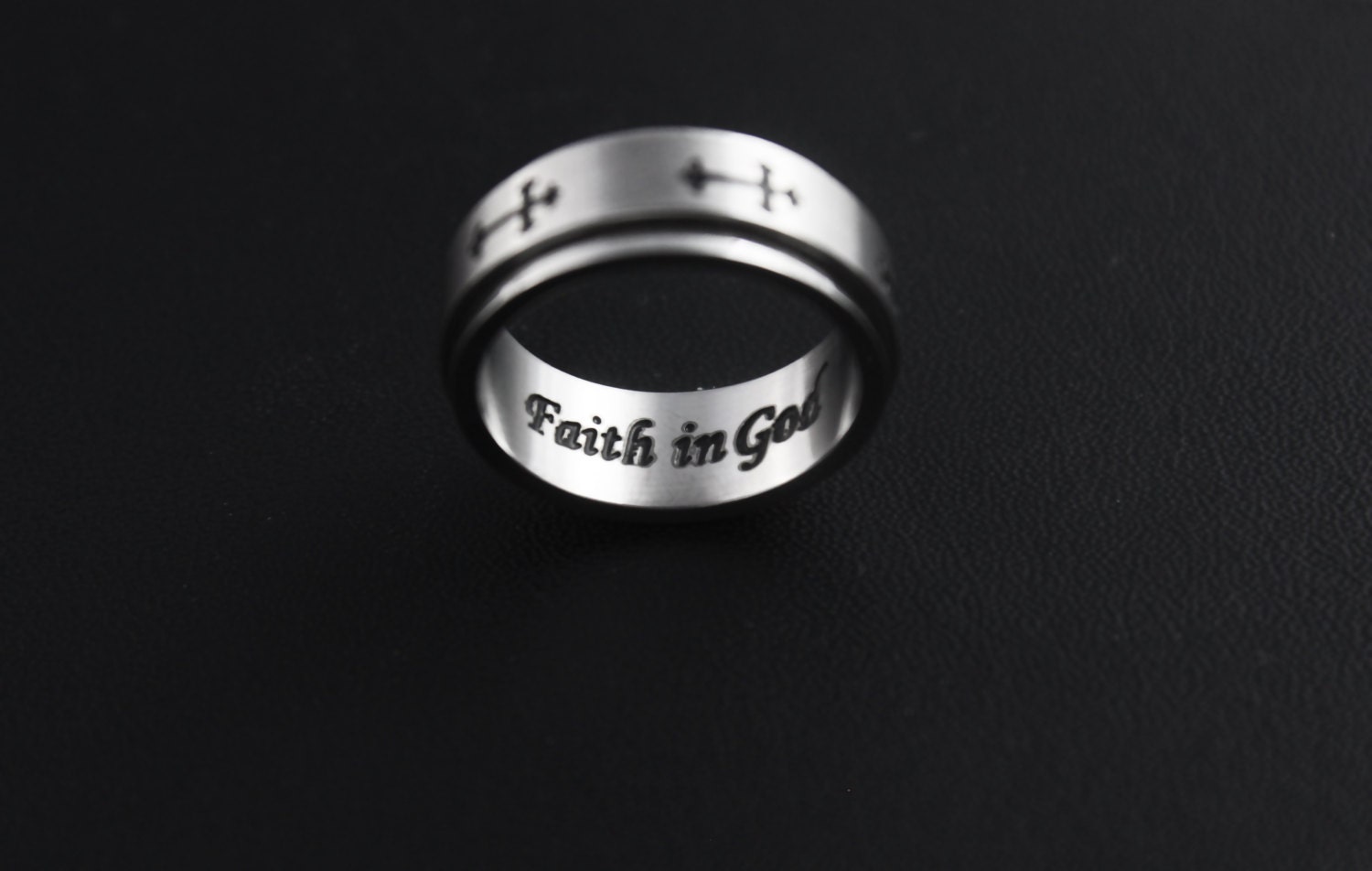 Spinner Ring "faith in God" - Etsy