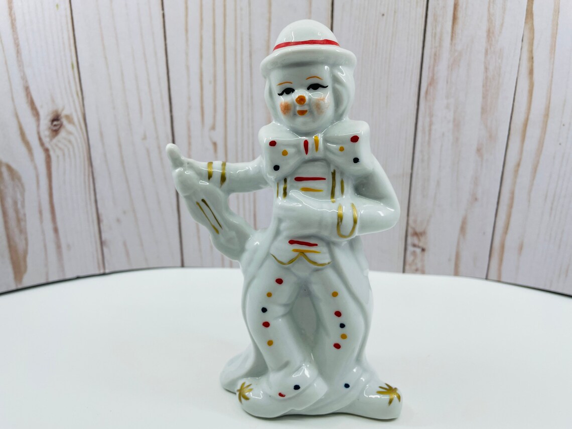 Polka Dot Clown Figurine Vintage Sophia Ann Porcelain Clown | Etsy