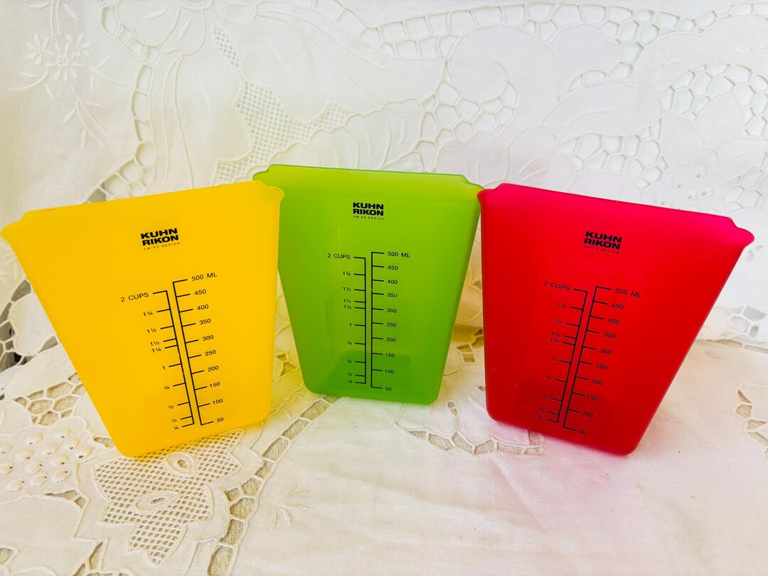 Kuhn Rikon Measuring Cups, Mise En Place Set - Red, Yellow, Green 1/4 ...