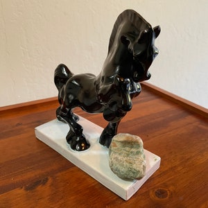 UGO ZACCAGNINI Art Pottery Horse Figure, READ Stallion Sculpture ...