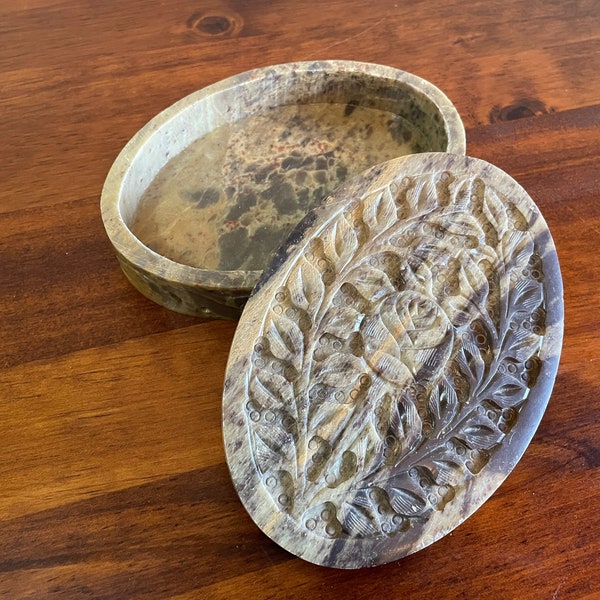 Soapstone Trinket Box - Etsy
