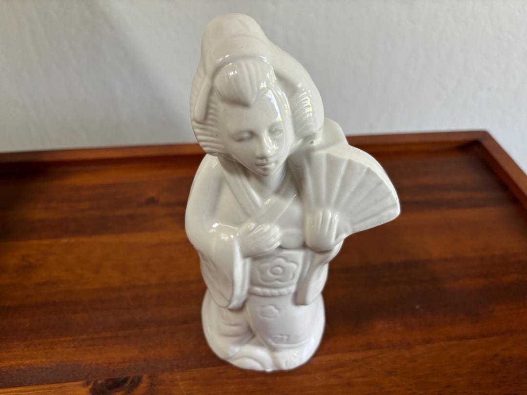 Benihana Hibachi Geisha W/ Fan Tiki Mug, Porcelain Japanese Cocktail ...