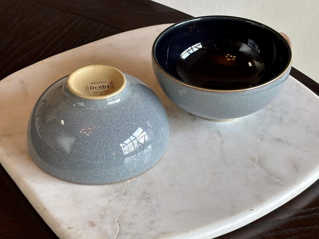 Denby Jet Rice Bowls, Black and Grey Speckled 5” Dia - Etsy