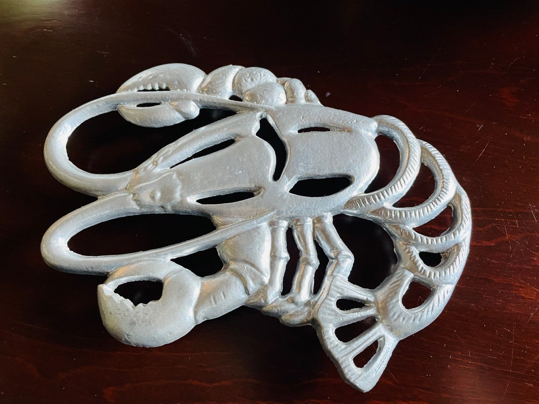 Lobster Trivet, Vintage Hot Plate, Seafood Serving, Nautical Decor ...