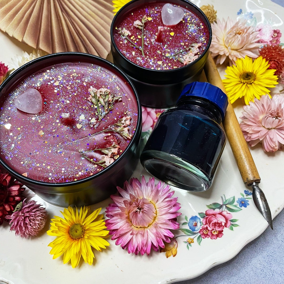 Calliope Beeswax Candle: Sweet Pea and Peony Floral Fragrance - Etsy