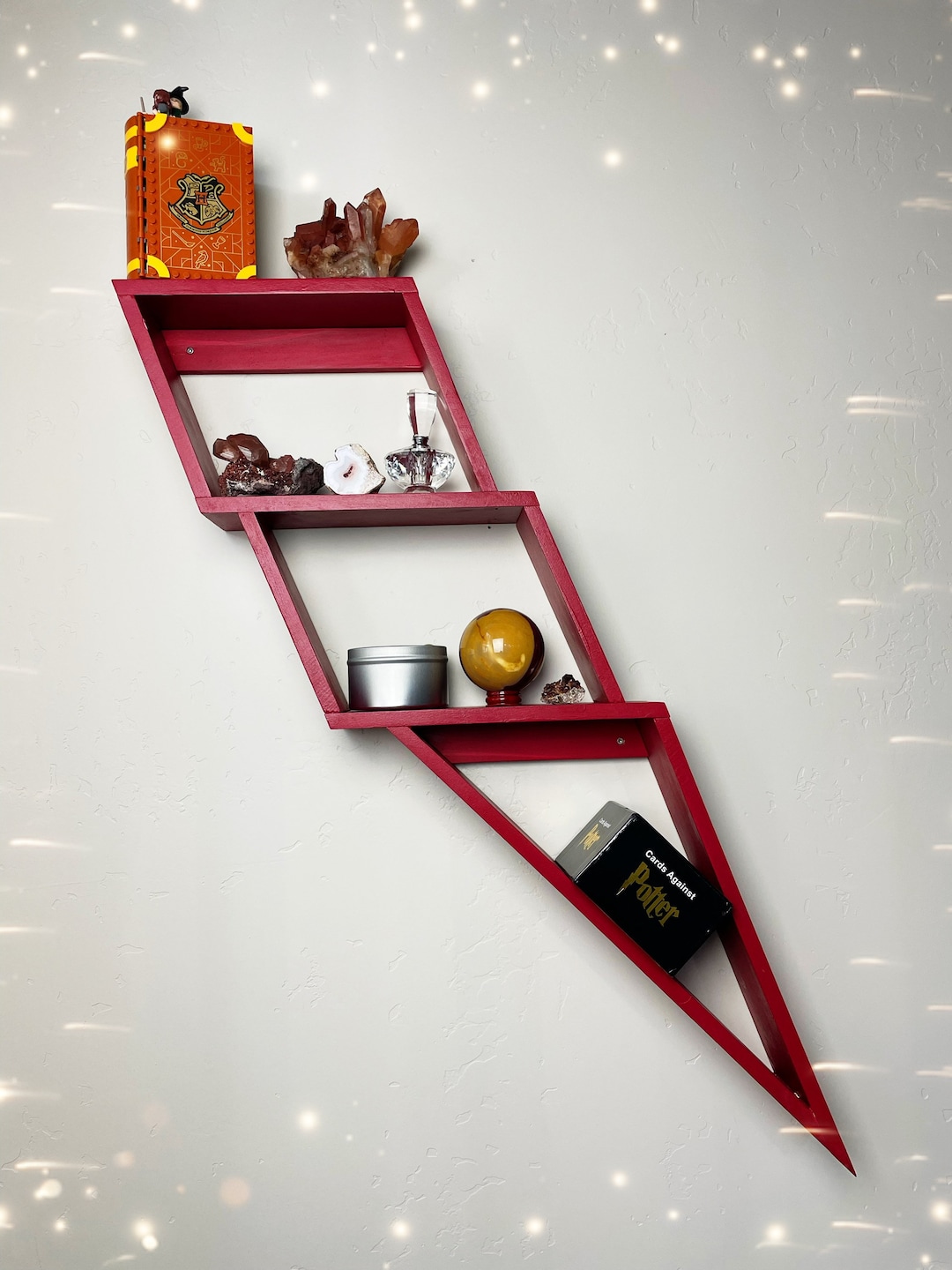 Lightning Bolt Shelf, Hangable Lightning Bolt Shelving, Wizard School ...