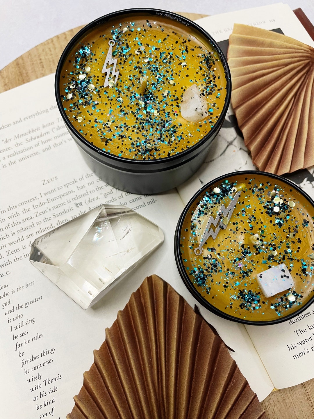 Zeus God of Thunder Candle, Mountain Storm Beeswax Candle, Stormwatch ...