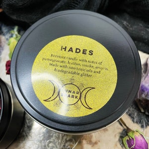 Hades God of the Underworld Candle, Pomegranate and Smoke Beeswax ...