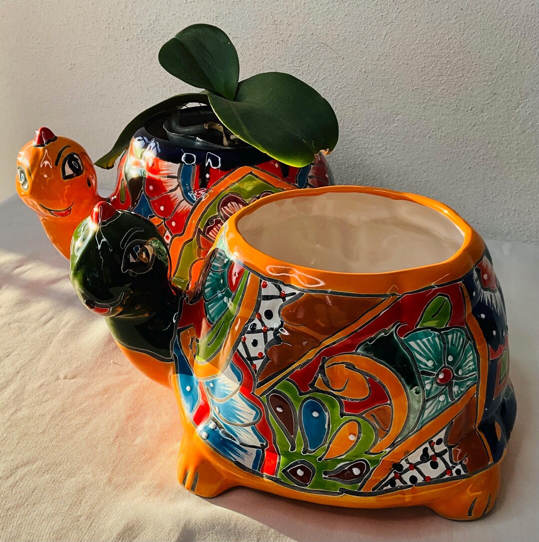 Talavera Tortoise Pot. - Etsy