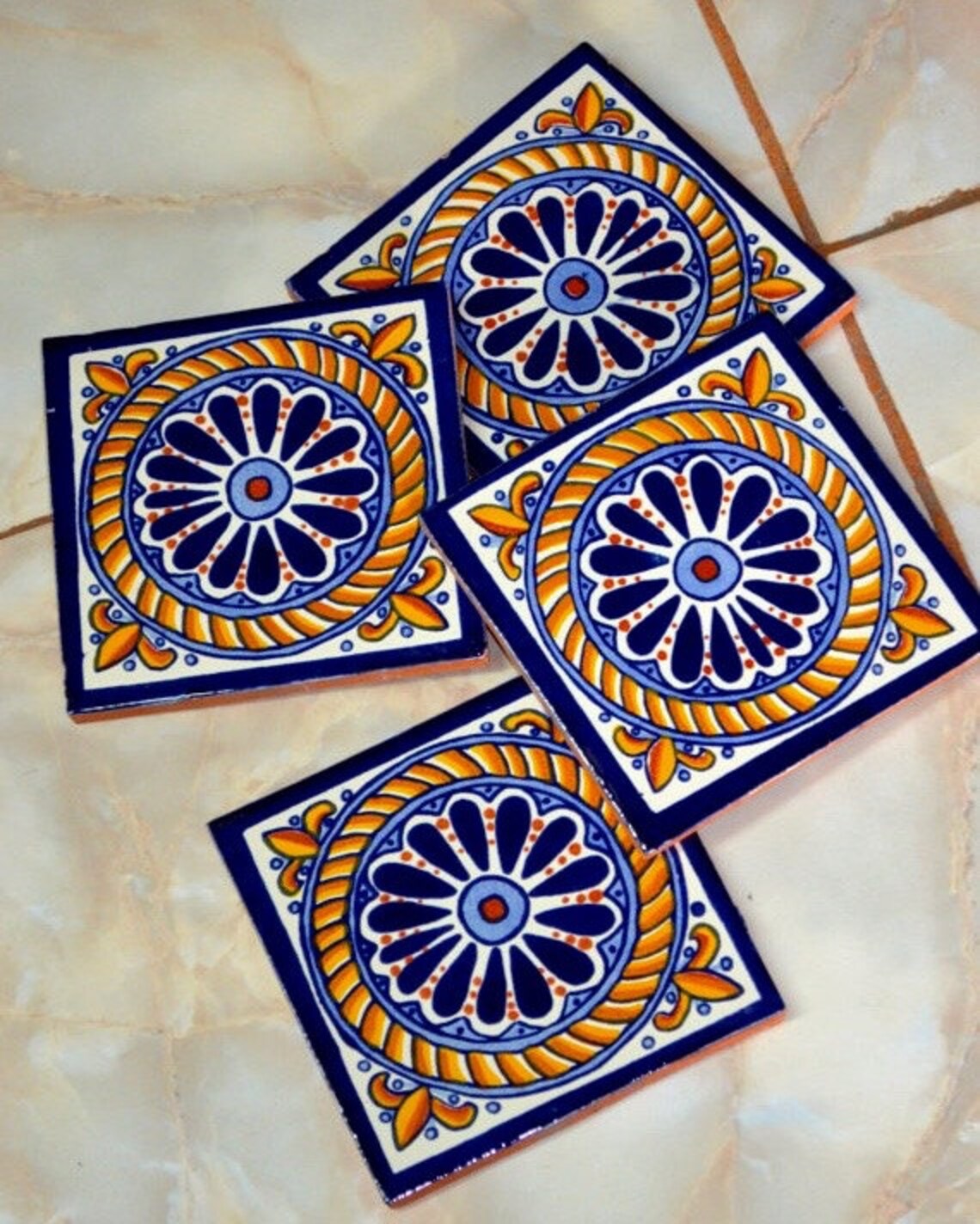 40 Mexican Tiles 6x6 or 90 Talavera Tiles 4x4 - Etsy