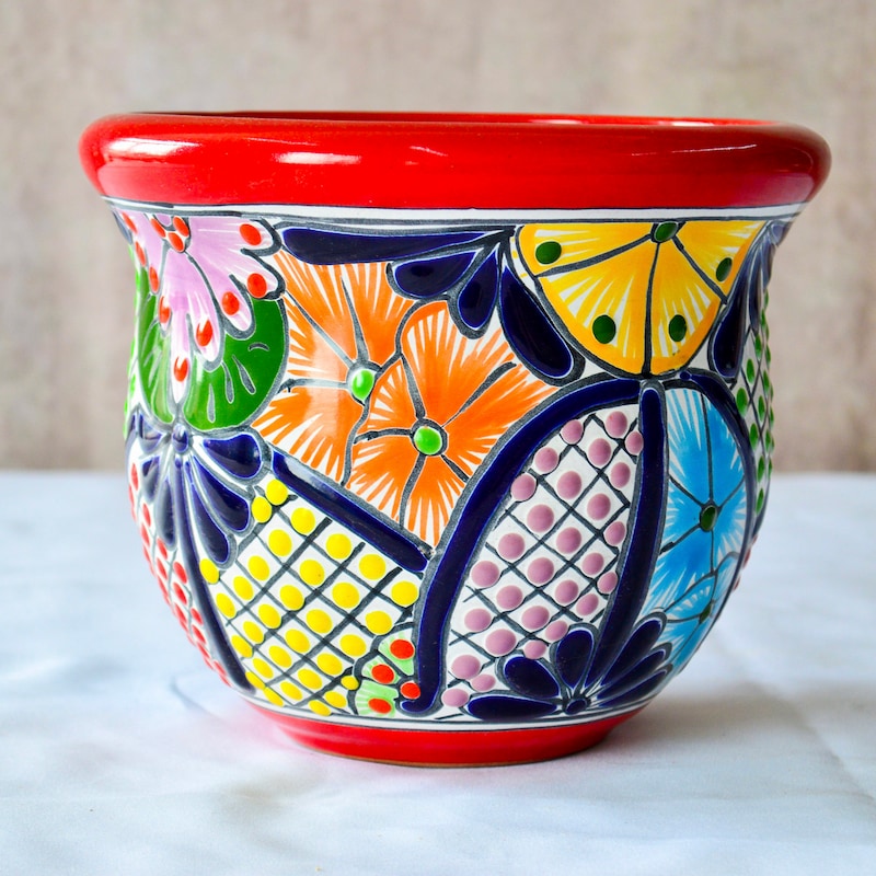 Square Talavera Pots - Etsy