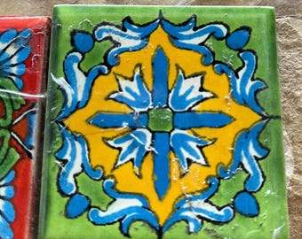 100 Mexican Tile Talavera 2 x 2 - Etsy