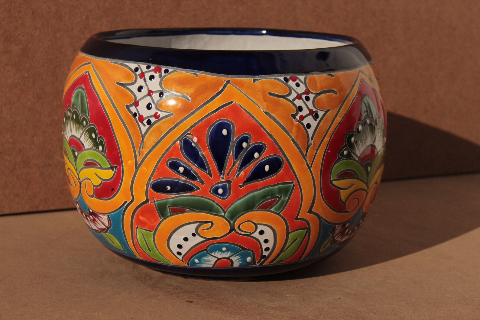 Round Colorful Flower Pot - Etsy