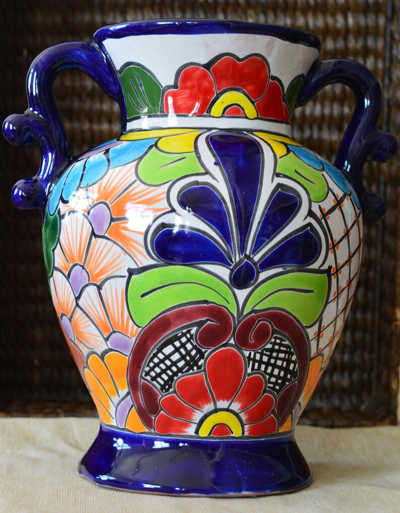Talavera flower vase | Etsy