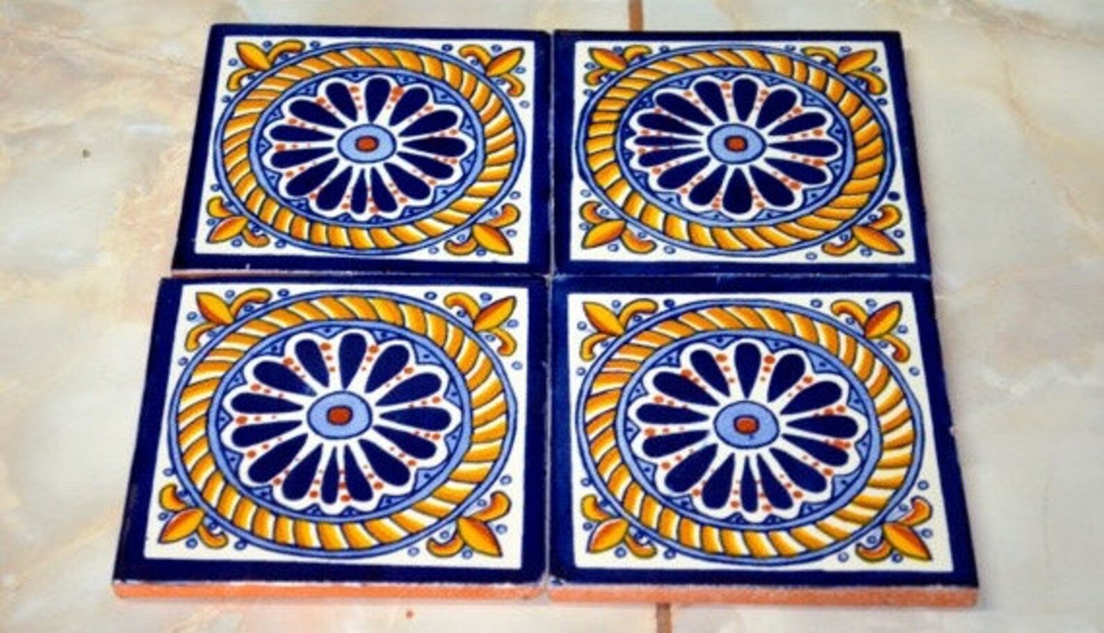 40 Mexican Tiles 6x6 or 90 Talavera Tiles 4x4 - Etsy