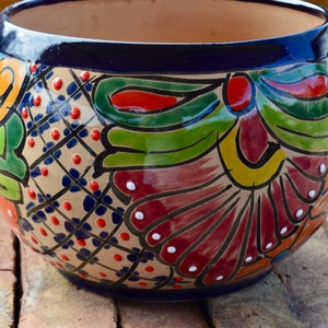 Round Colorful Flower Pot - Etsy
