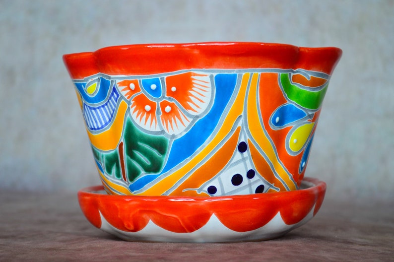 Happy Flowerpot With Plate Included - Etsy