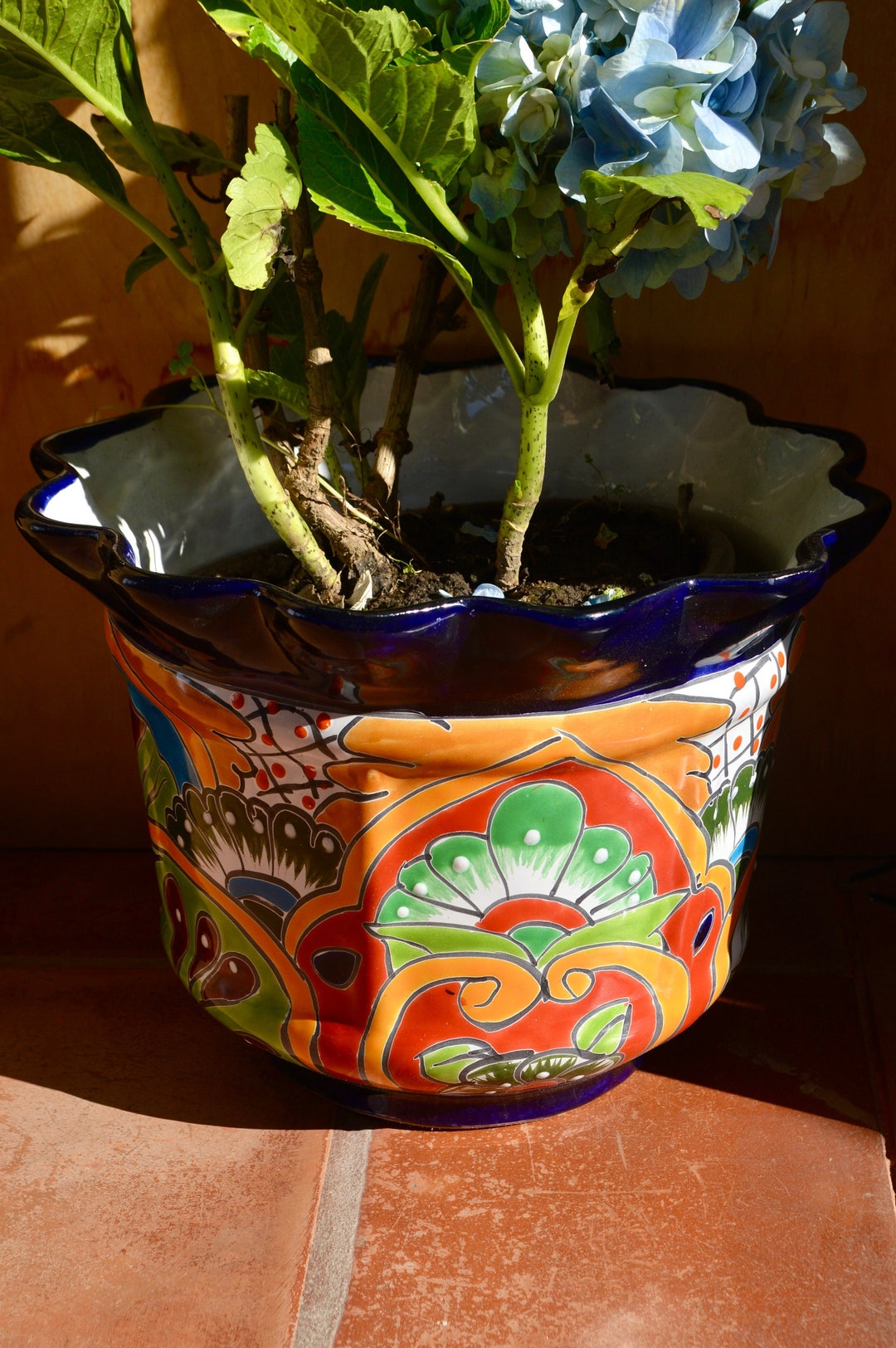 Talavera Flor Pot - Etsy