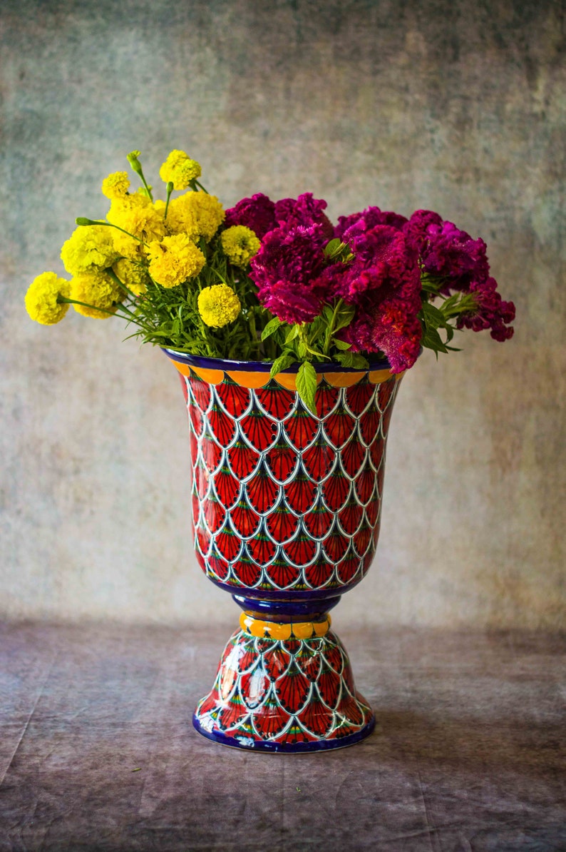 Talavera Glass Shape Pot - Etsy