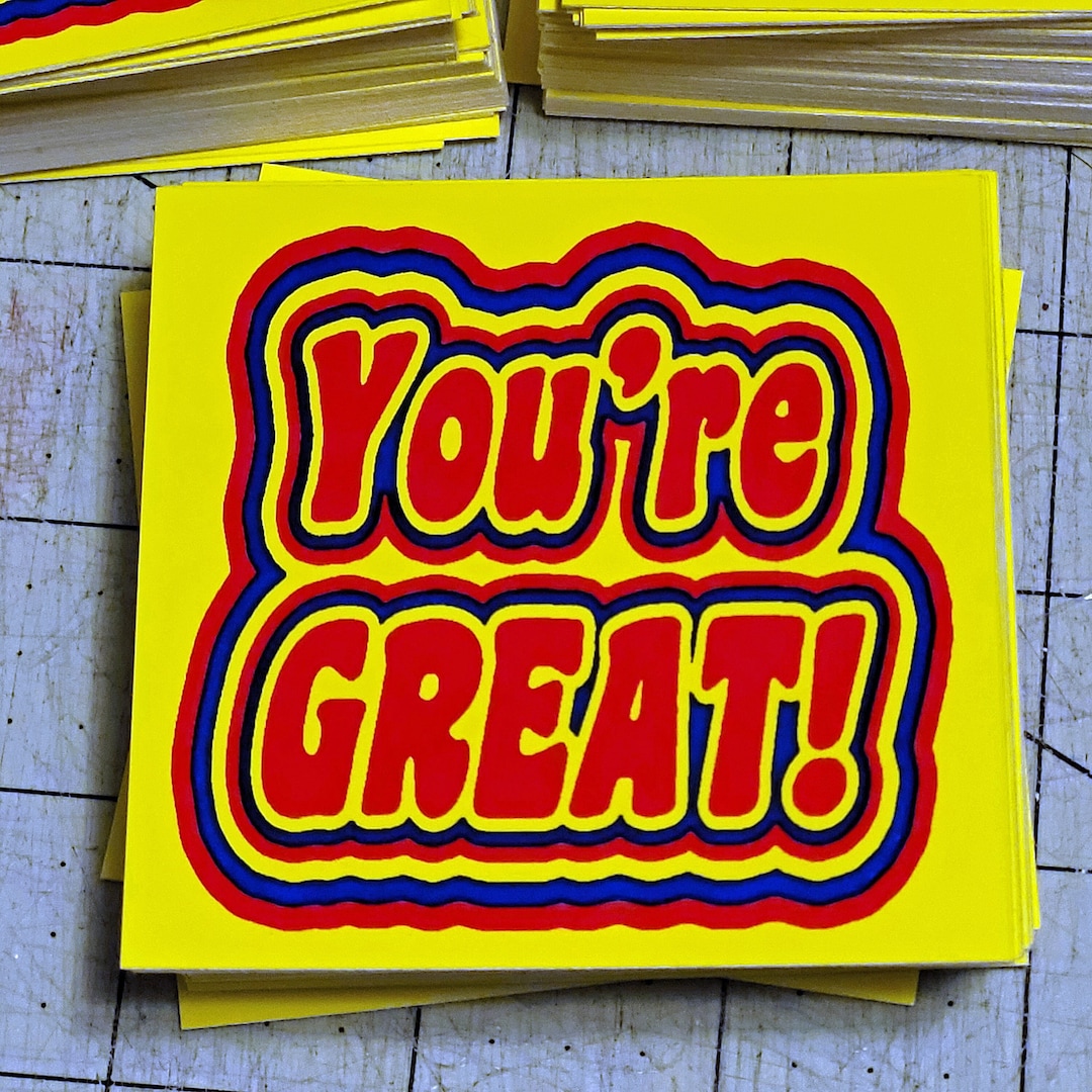 Vinyl Sticker - You're GREAT! - Etsy