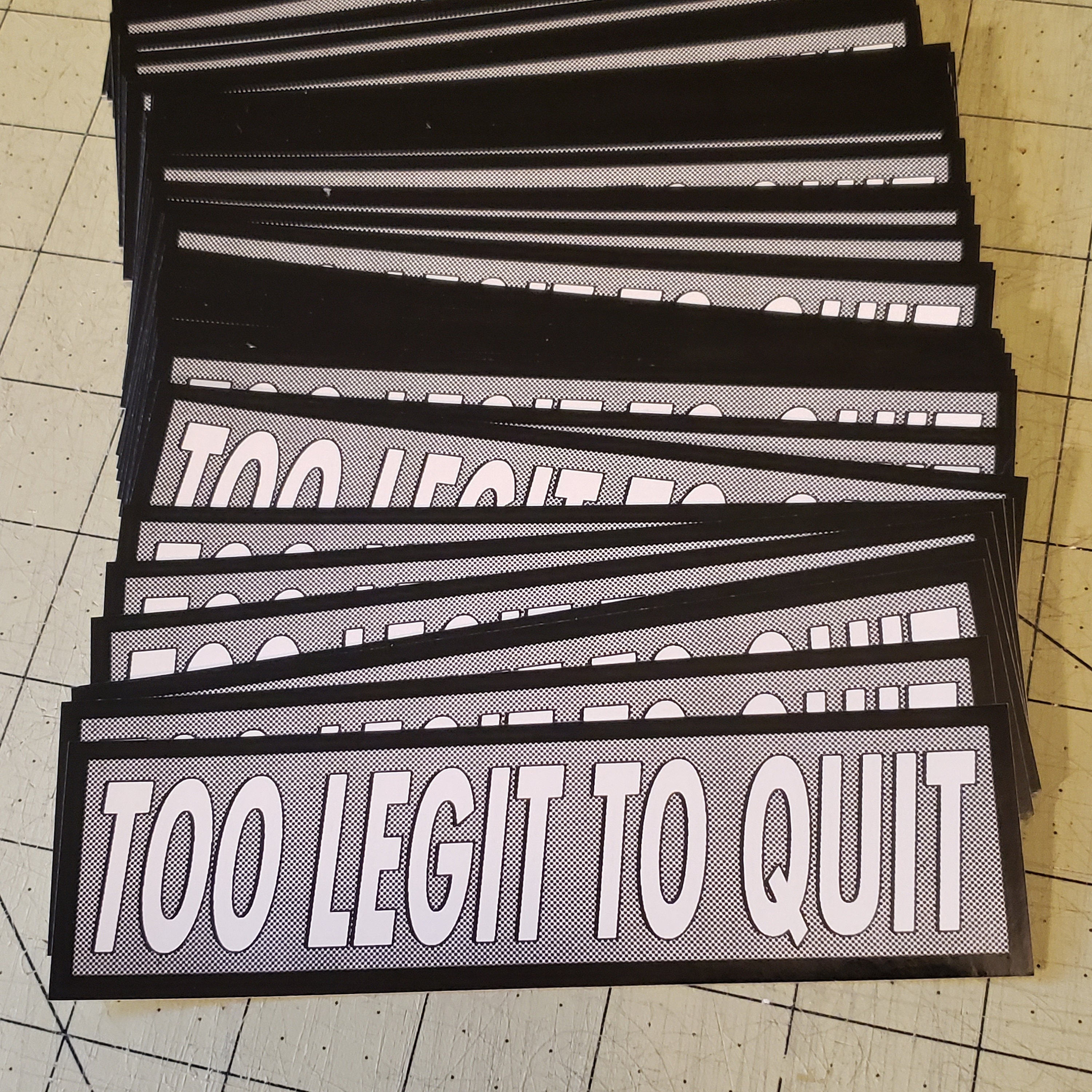 Vinyl Sticker Too Legit To Quit | Etsy