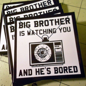 Vinyl Sticker small Big Brother is Watching You and - Etsy