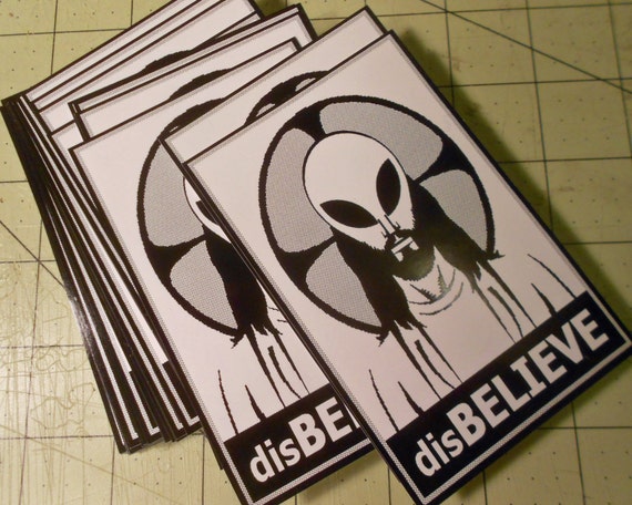 Vinyl Sticker Disbelieve Alien Savior - Etsy