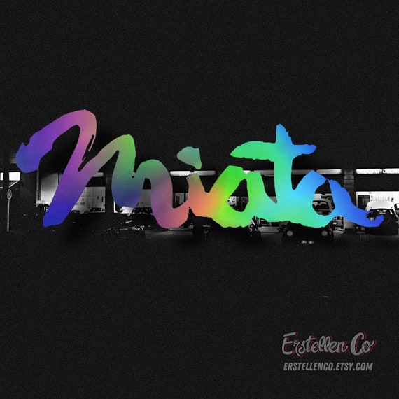 Miata Script Decal - Etsy